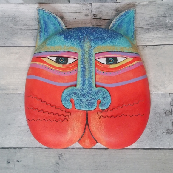 Laurel Burch | Wall Decor | Laurel Burch Caribbean Cat Face Mask Wall ...